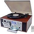 Amazon.com: 10 in 1 Vinyl Record Player 3 Speed Bluetooth Vintage ...