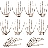 Amazon.com: Tatuo 8 Pieces Halloween Realistic Life Size Skeleton Hands ...