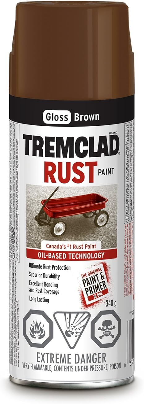 Tremclad Rust Paint in Brown, 340g, Spray Paint - Amazon Canada