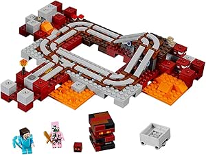 Amazon.com: LEGO Minecraft The Nether Railway 21130 : Toys & Games