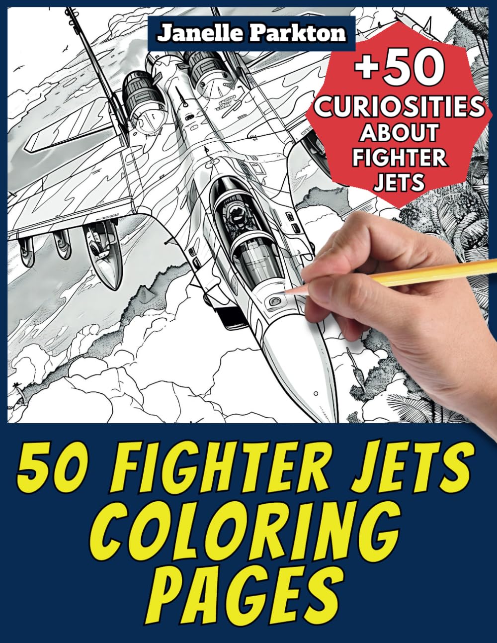Mua 50 Fighter Jets Coloring Pages Book for Kids and Adults: +50 ...