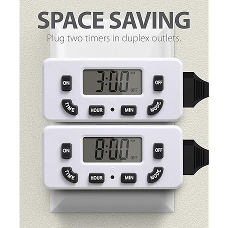 Mua Fosmon 24 Hour Programmable Digital Timer Outlet (2 Pack), ON/Off ...
