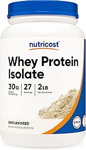 Amazon.com: Nutricost Whey Protein Isolate (Unflavored) 2LBS : Health ...