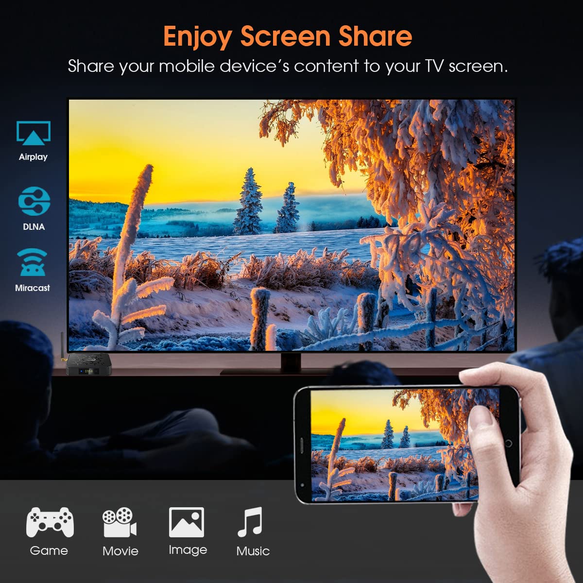 HKMLC Android TV Box, X6 PRO Android Box 10.0 4GB RAM 32GB ROM ...