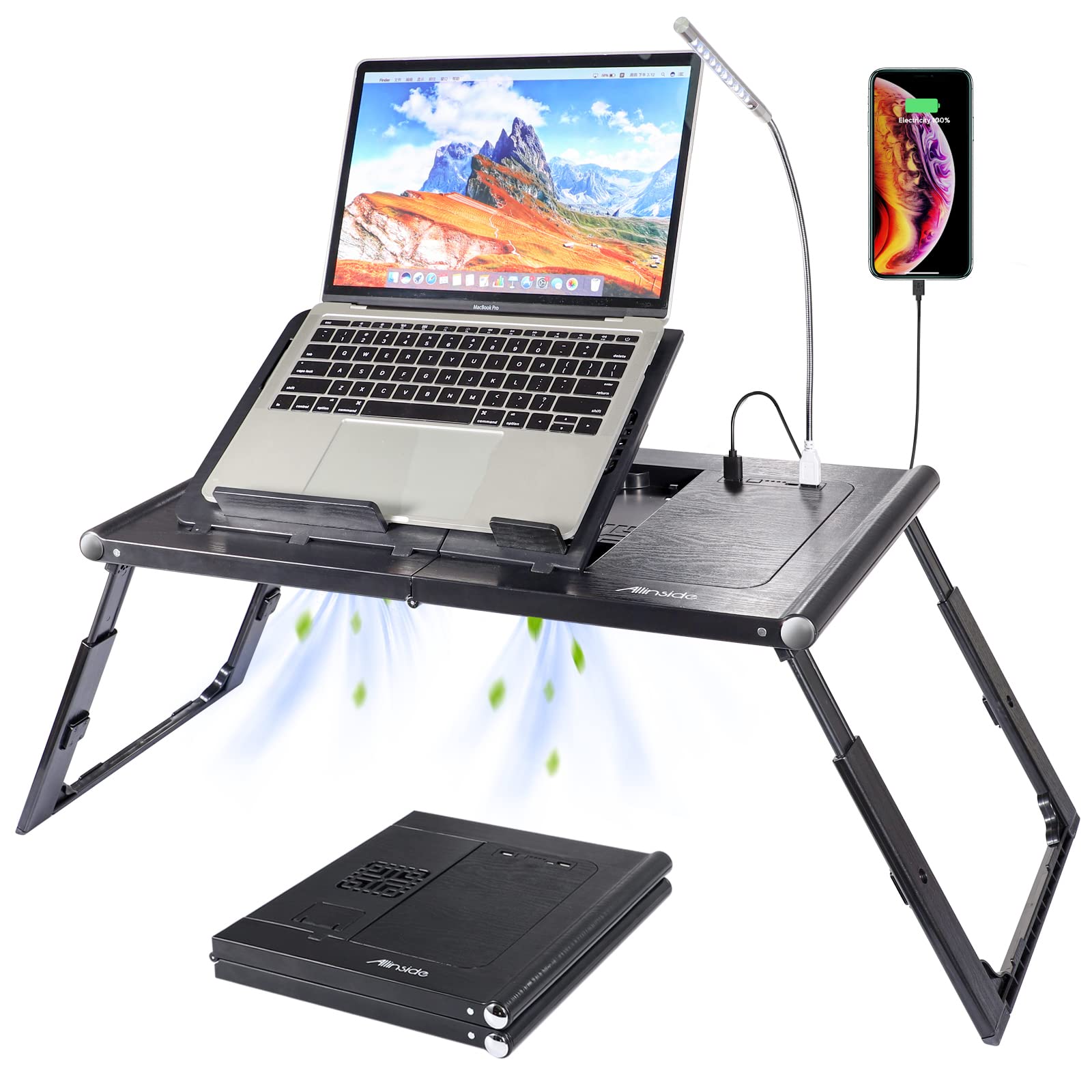 Mua Allinside Foldable Laptop Desk, Adjustable Laptop Desk Bed Tray ...