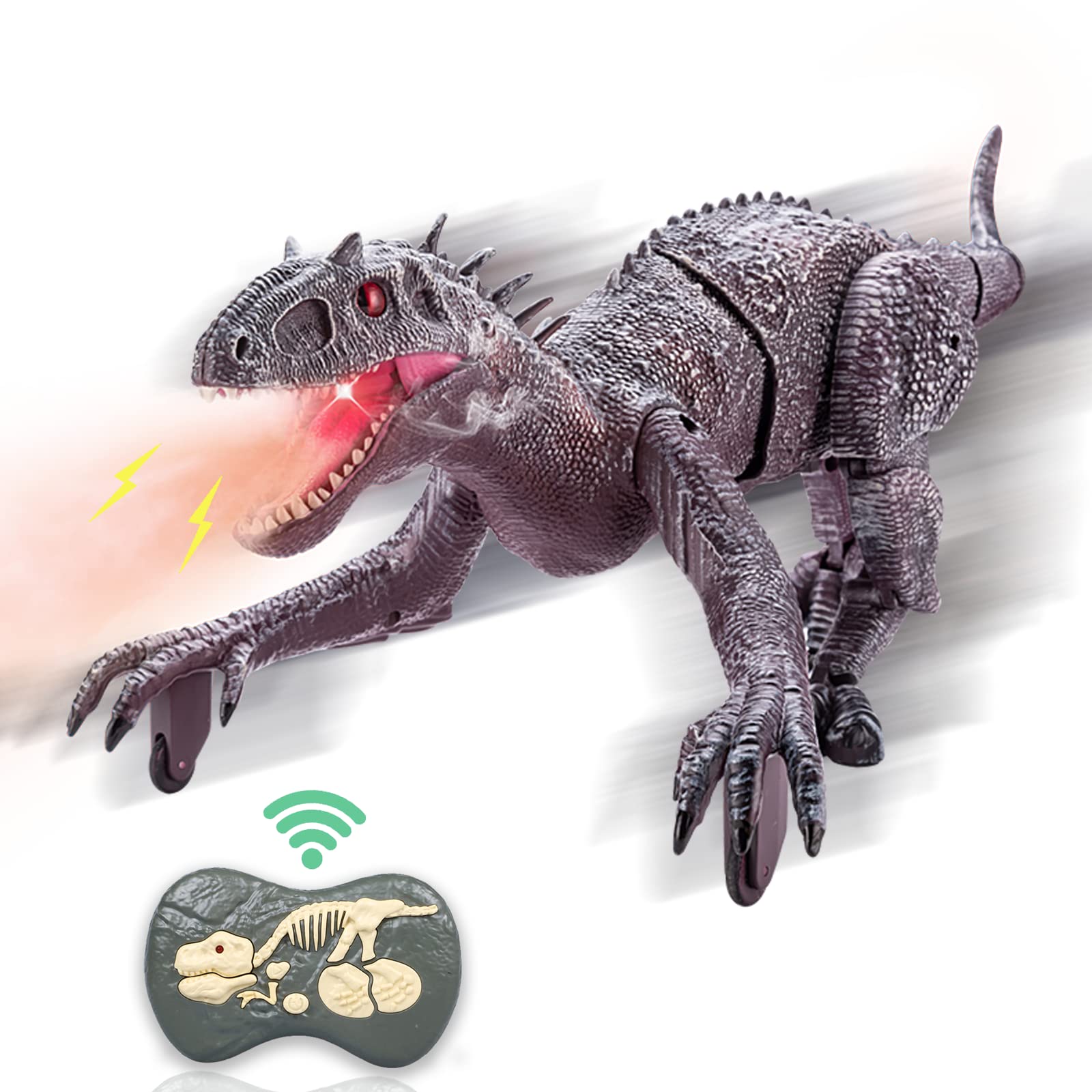 Mua Nikodocr 8 Channels Remote Control Dinosaur Toys, Big Electric RC ...