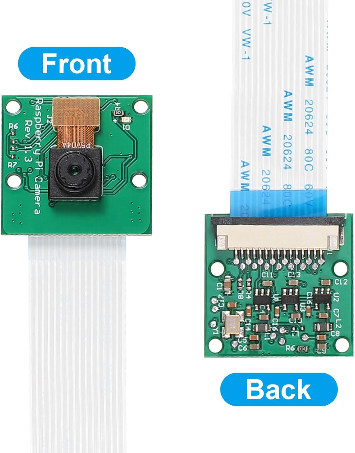 4 Pieces 5 Megapixels 1080p Sensor OV5647 Mini Camera Module with 6 ...