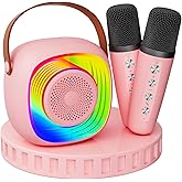 Amazon.com: Anpro Kids Karaoke Machine with 2 Microphones & Adjustable ...
