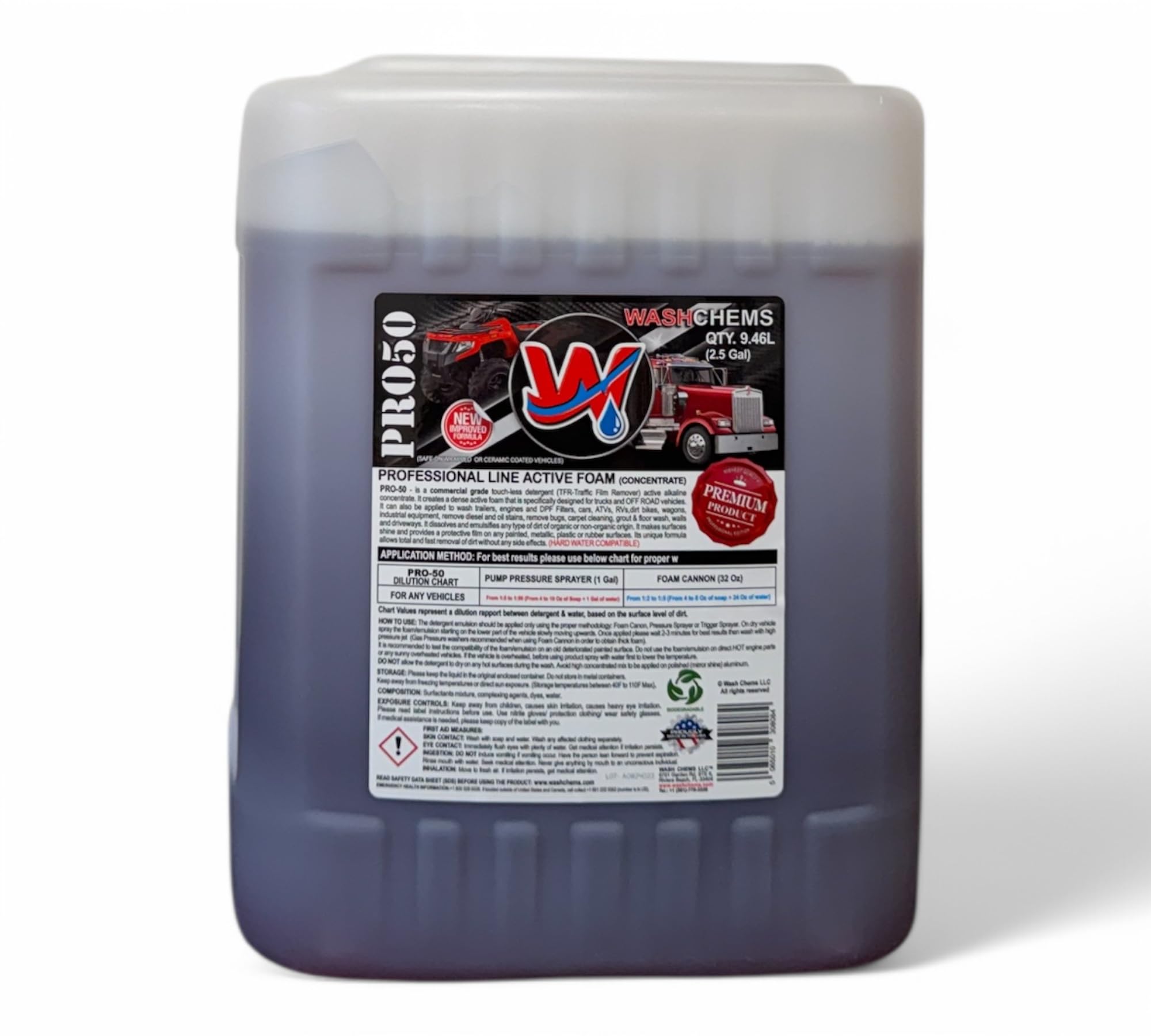 Wash Chems Pro50 Touchless Car Wash Detergent Soap Concentrate w/Easy ...