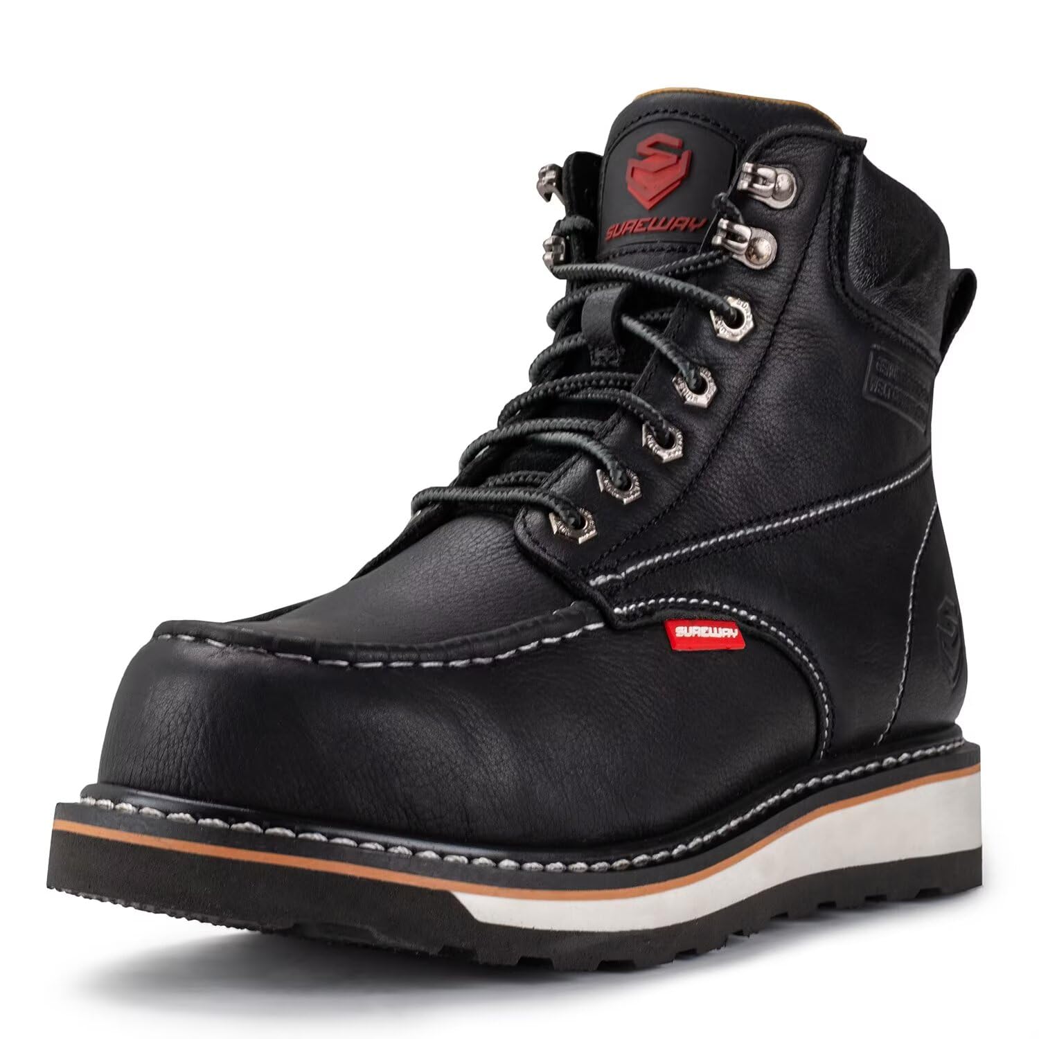 SUREWAY 6” Mens Heavy Duty Soft Toe Work Boots/Shoes for Men,Goodyear ...