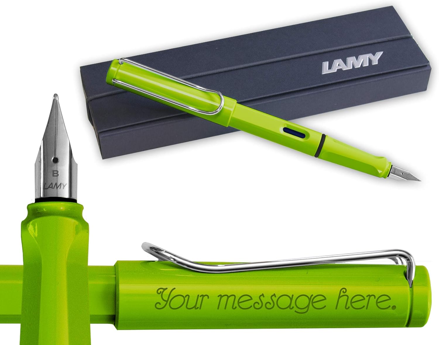 Pluma estilográfica Lamy Safari, de color verde Broad (B): Amazon.es ...