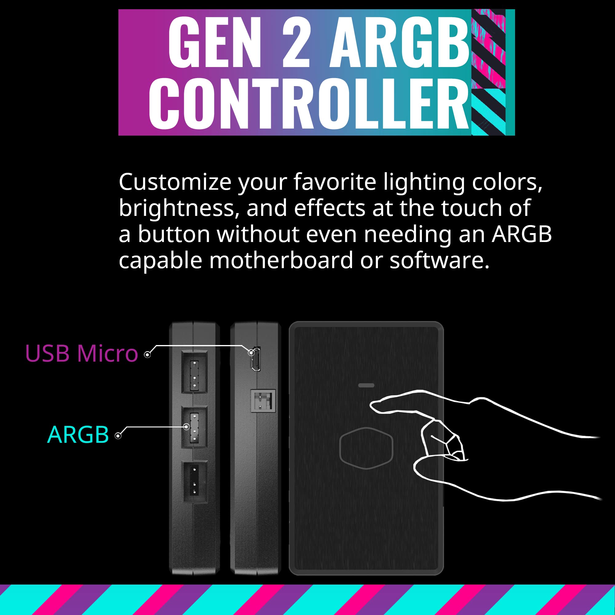 Mua MasterFan MF120 Halo 3n1Fans, Duo-Ring ARGB Customizable Lighting ...