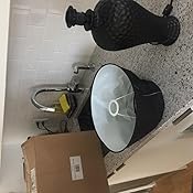 Amazon.com: Simple Designs LT2004-WHT Texturized Curvy Ceramic Table ...