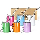 Amazon.com | AGH 3 oz Mini Tumbler Shot Glass with Straw and Lid ...