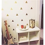 Amazon.com: Triangle wall pattern vinyl decal stickers (Gold, 4x4 set ...