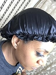 Amazon.com : Silk Night Cap by One Planet - Head Cover Bonnet for ...