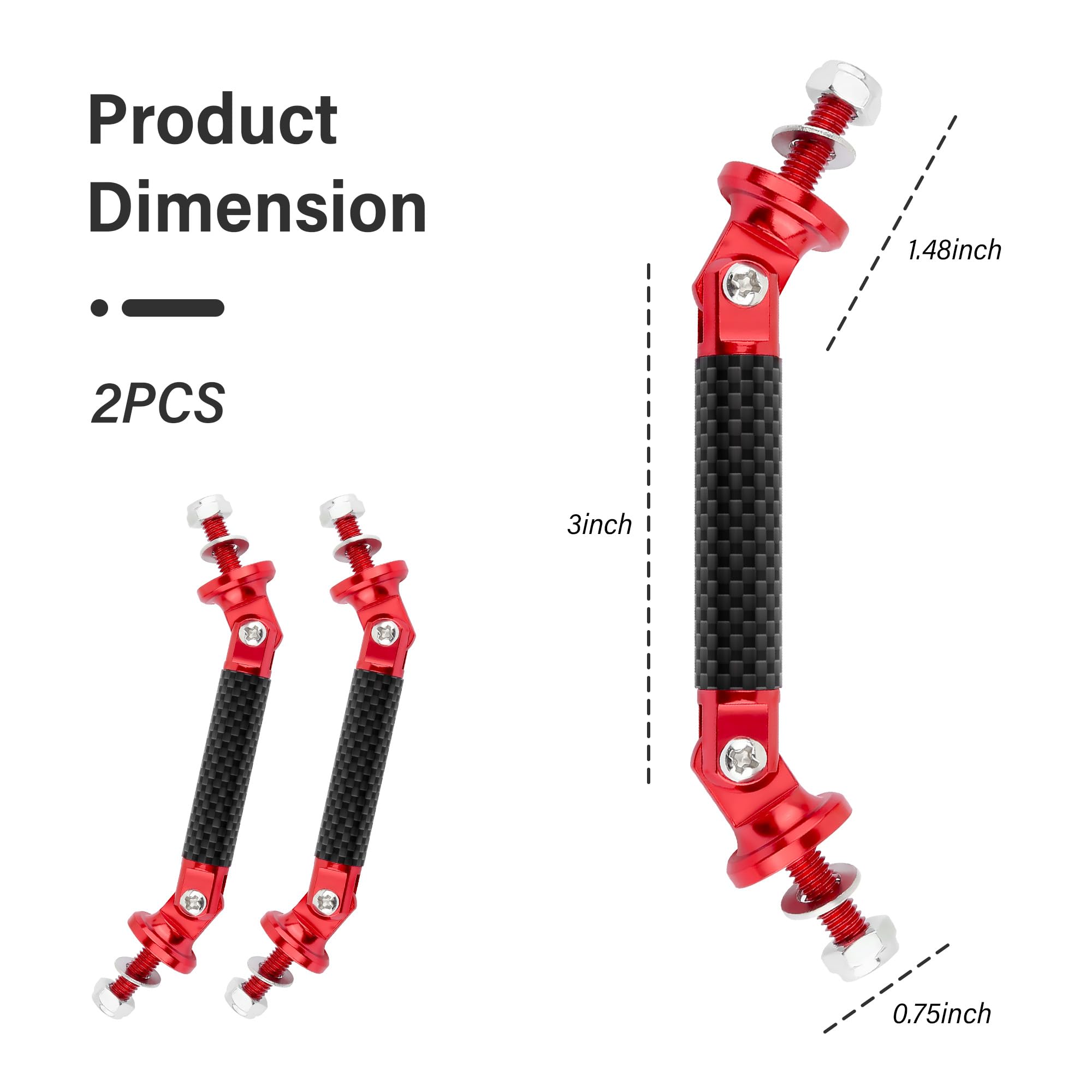 Mua 2PCS Bumper Quick Release Fasteners,Carbon Fiber Adjustable Quick ...