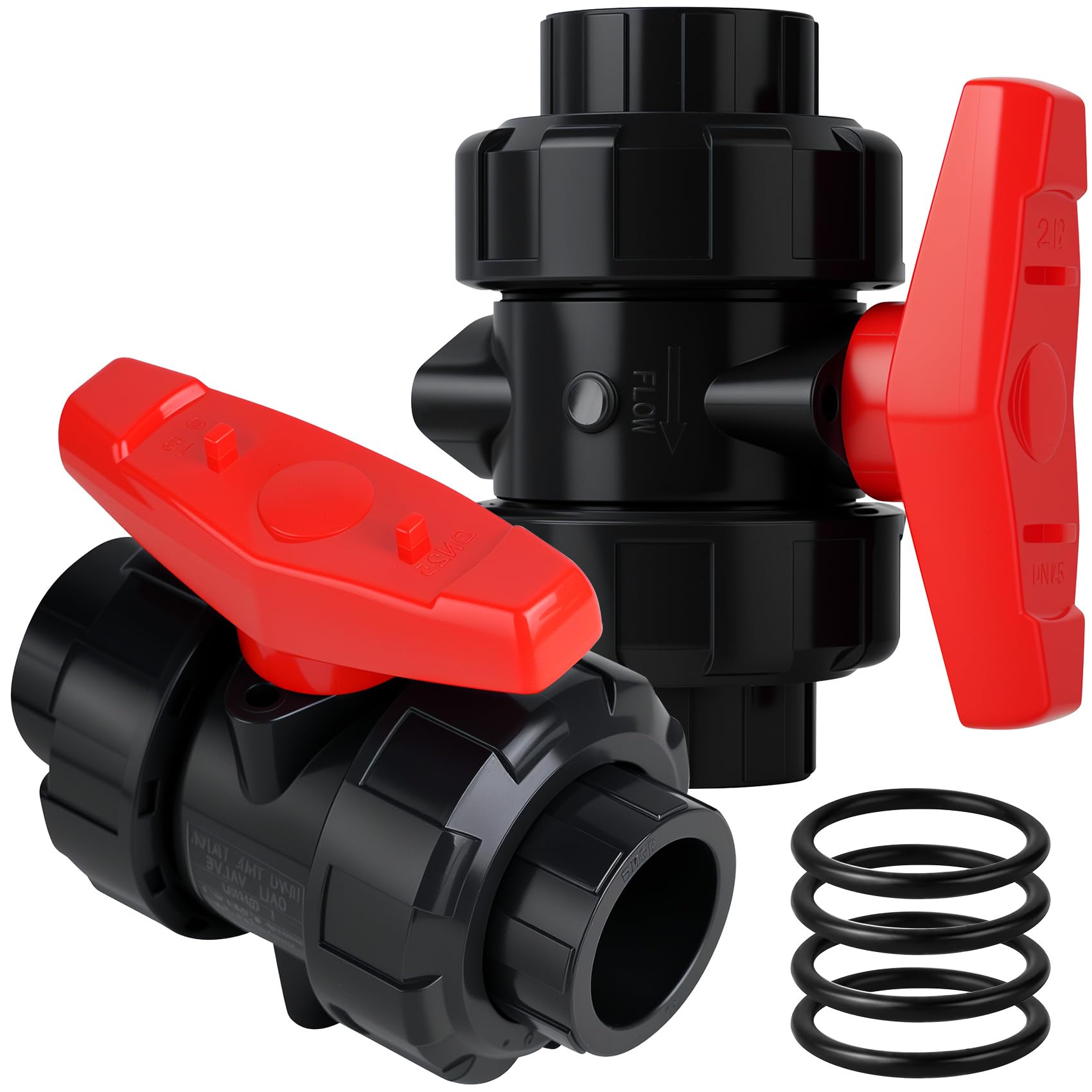 Northlet 2 Pack PVC Union Ball Valve 1Inch (DN25) for Industrial and ...