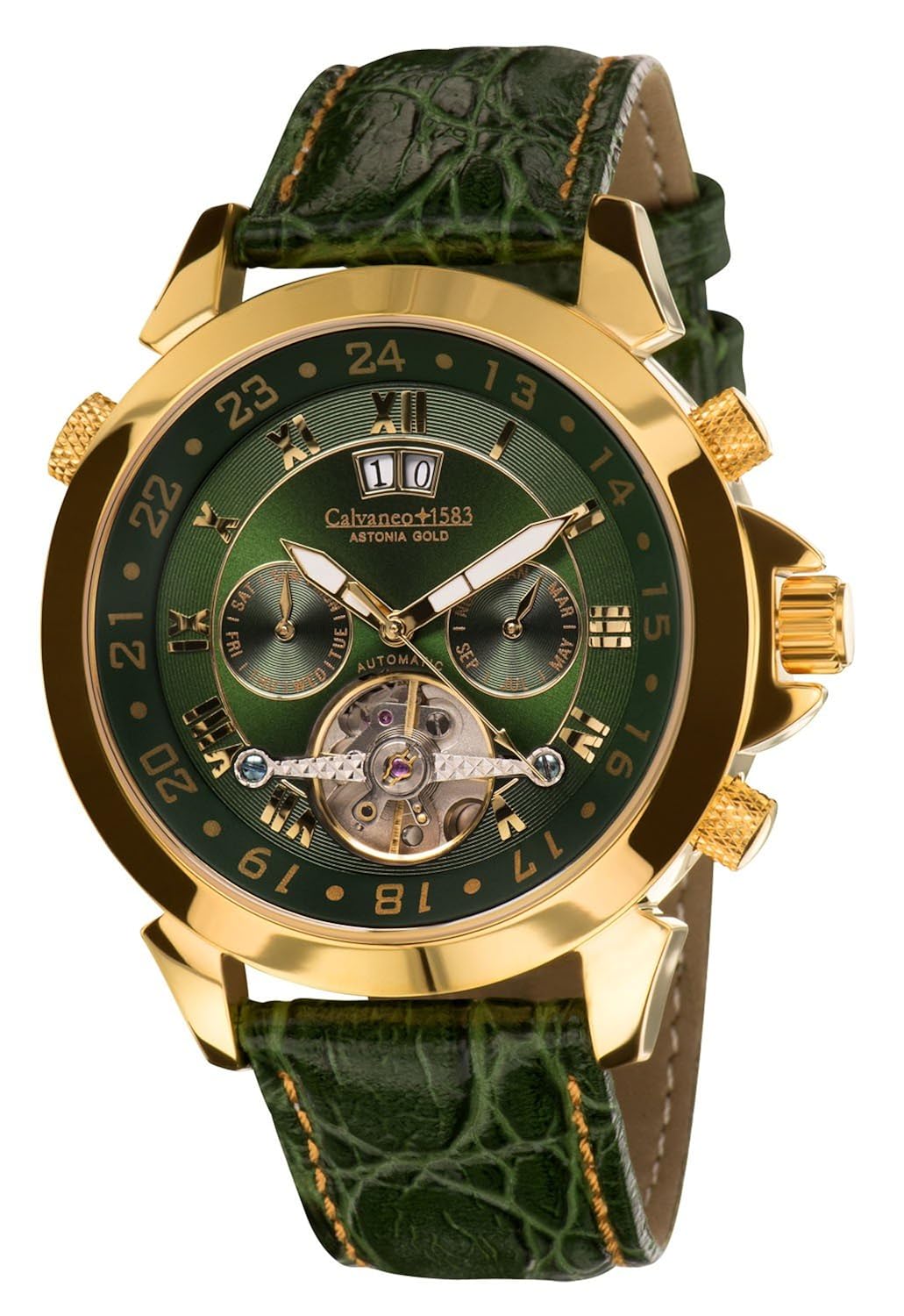 Calvaneo 1583, 107923, Men's Watch, Astonia, Luxury, Britannic, Gold ...