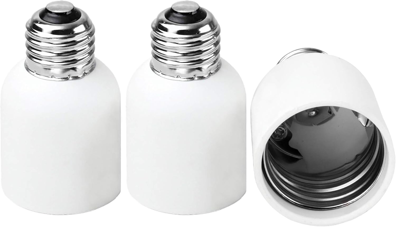 3 unidades E26/E27 a E39/E40 adaptador JACKYLED media (E26/E27) a Mogul (E39/E40) luz foco ...