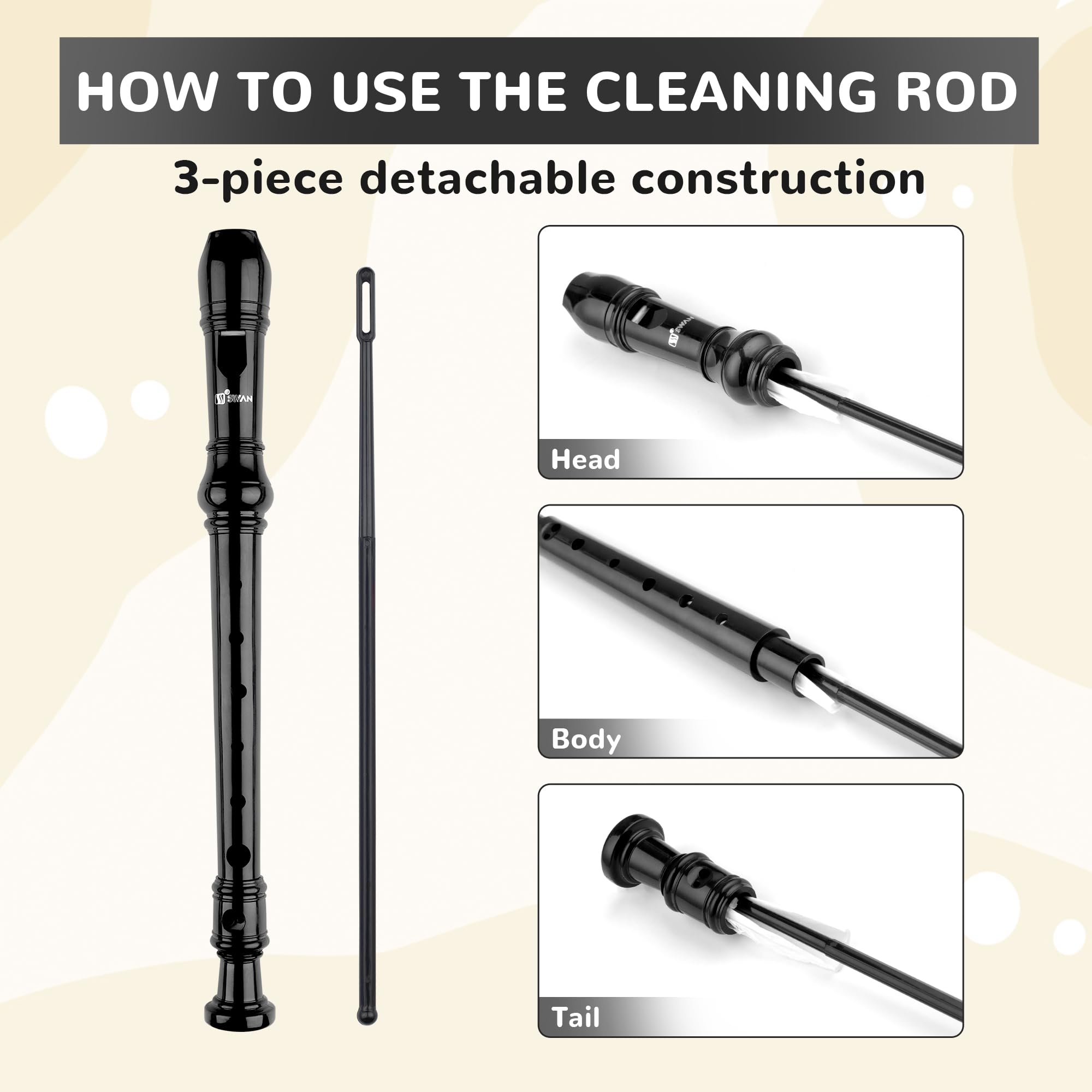 Mua SWAN Soprano Recorder Instrument for Beginners Student - Baroque ...