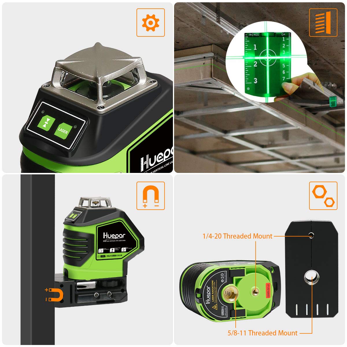 Mua Self-Leveling Green Laser Level with Magnetic Base, 360° Horizontal ...