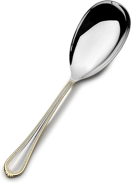Amazon.com: Mikasa Regent Bead Gold Stainless Steel Salad Serving Spoon ...