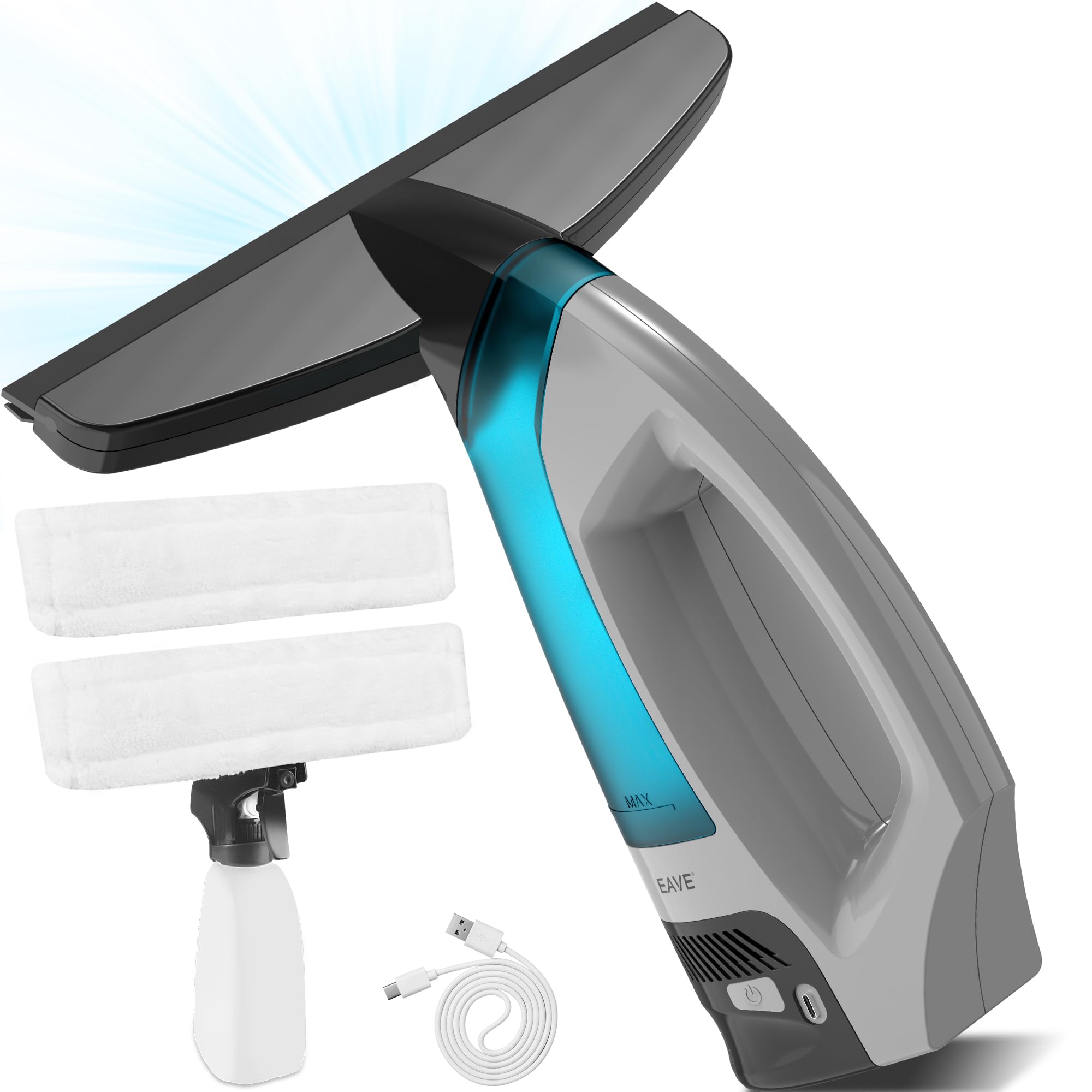 Electric Window Vacuum Squeegee, Cordless Window Vacuum Cleaner ...