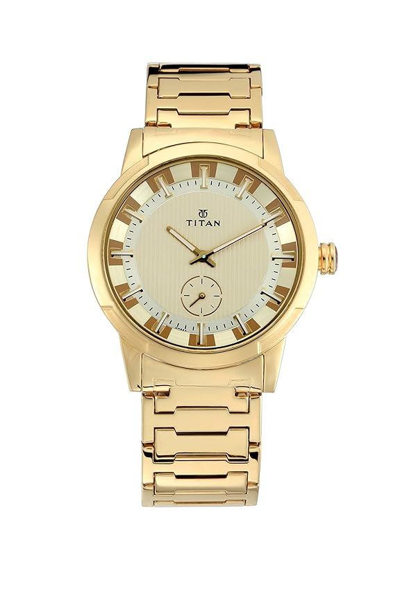 Buy Titan Grandmaster Analog Champagne Dial Men's Watch NL1792YM01 ...