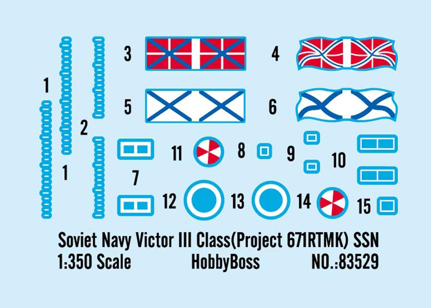 Hobbyboss 1:350 Scale Soviet Navy Victor III (Project 671RTMK) SSN ...