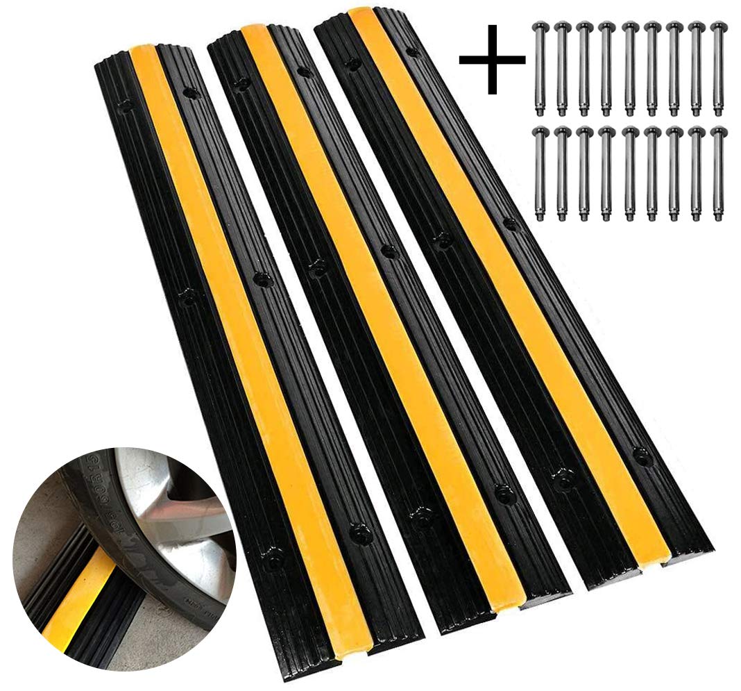 Buy Rubber Speed Bumps 3 Pack of 1 Channel 6600Lbs Load Capacity Speed ...