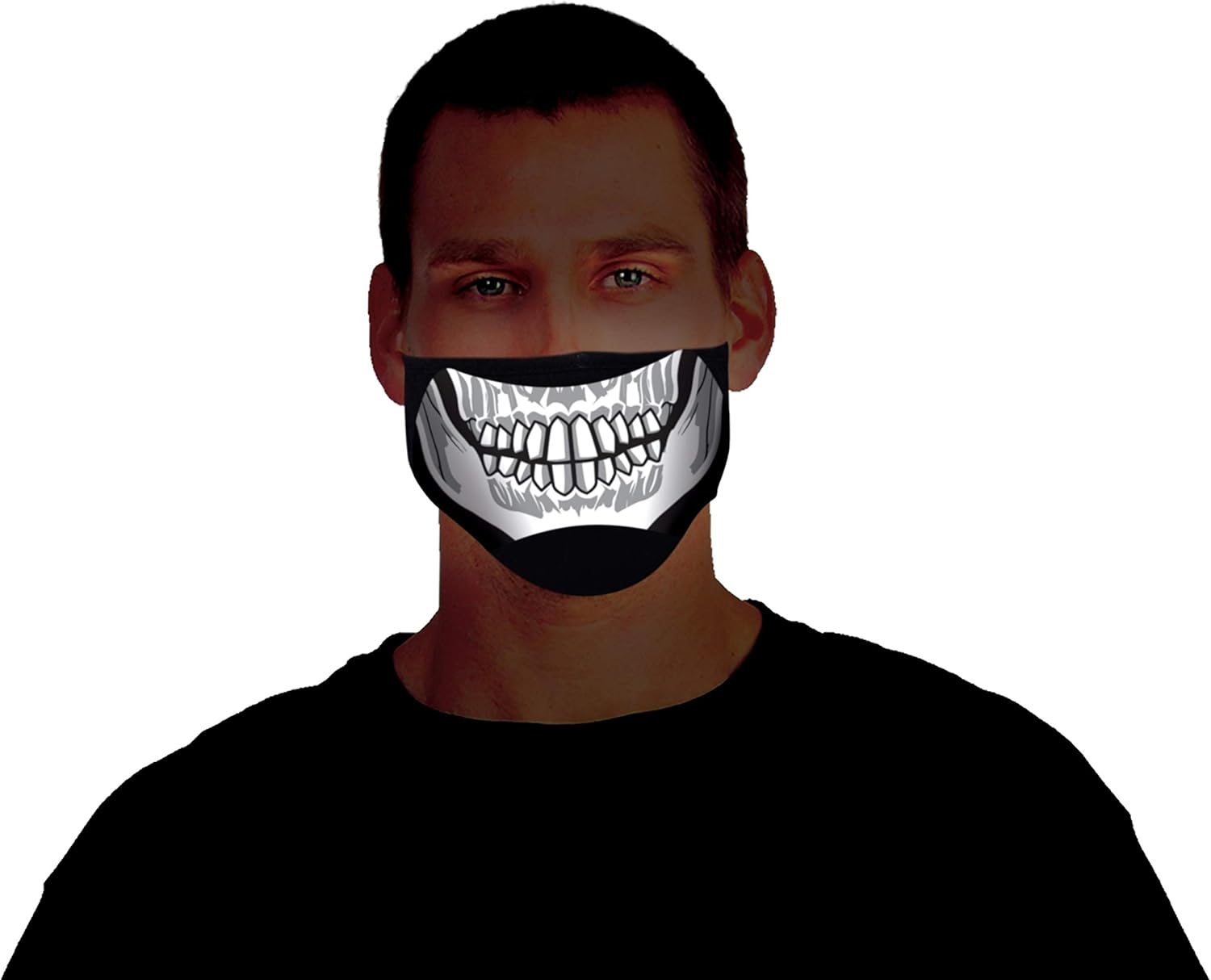 Morph Adult Screaming Light Up Skeleton Demon Hallowen LED Half Mask ...