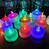 Amazon.com: Yakpo 24 Pack Fast Color Changing Tea Lights Battery ...