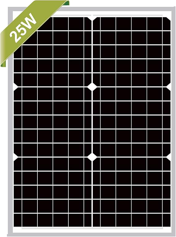 Amazon.com : 25 Watts Monocrystalline Newpowa 12v Mono Solar Panel ...