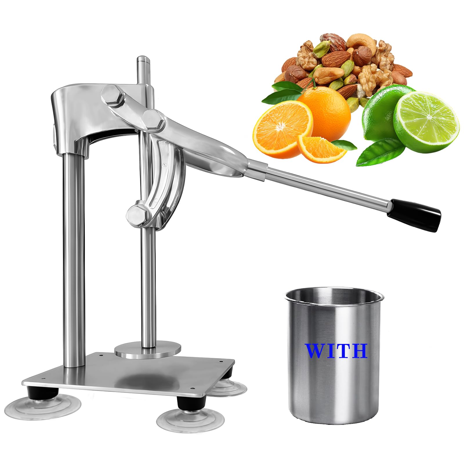 Heavy Duty Hand Juicer - Orange Crush Machine & Nut Chopper, Manual ...
