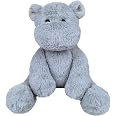Amazon.com: Doindute Gray Plush Hippo Stuffed Animal Toy, Soft Cuddly ...
