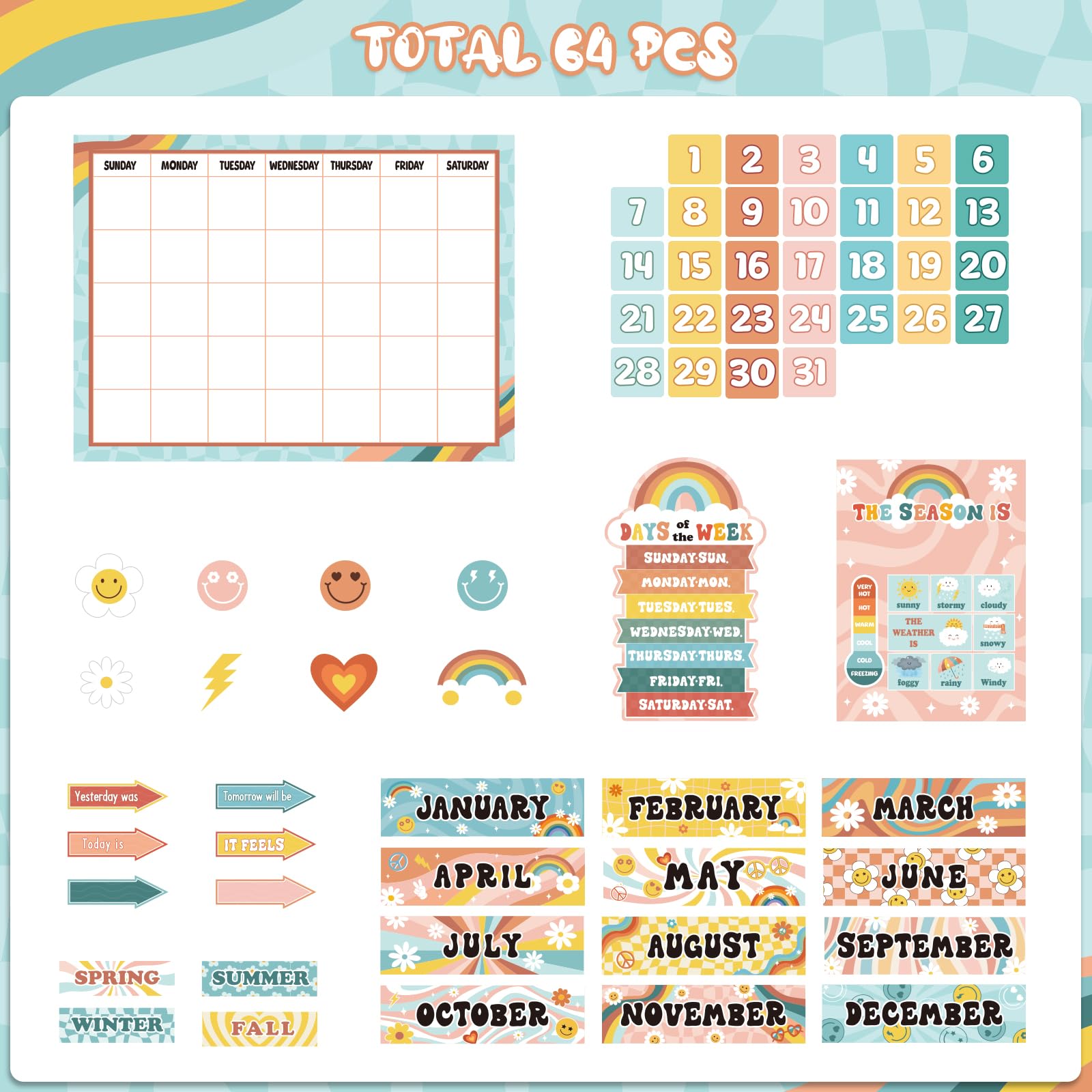 Mua Updated 62Pcs Retro Bulletin Board Borders Classroom Decorations ...