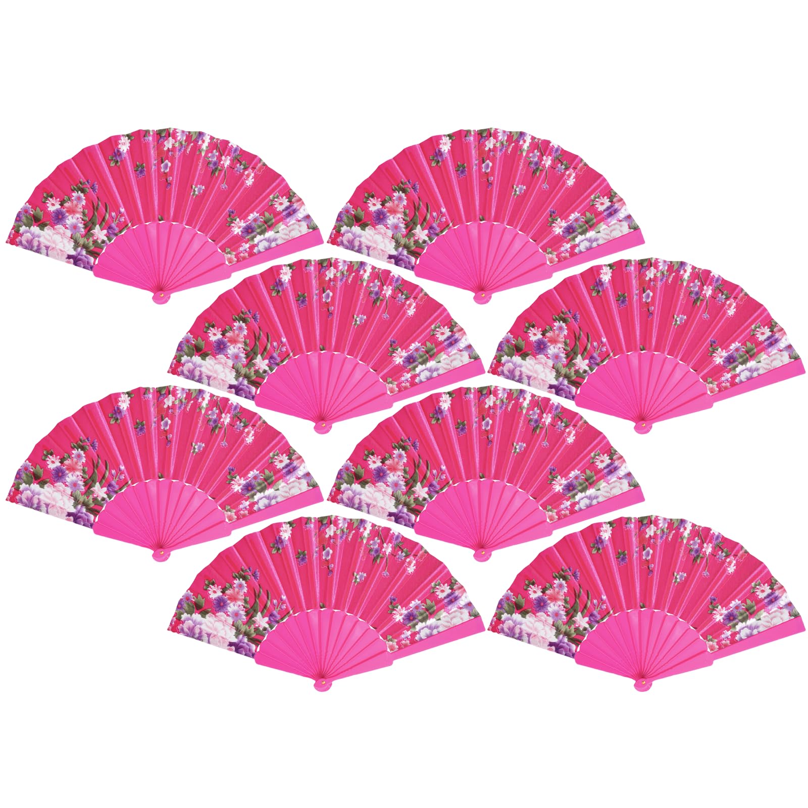 QIRMIZI 20 PCs Handheld Folding Fans Hand Floral Fan – Perfect for ...