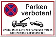 Schild Parken verboten Beide Richtungen Pfeil Halteverbot 3 mm Alu ...
