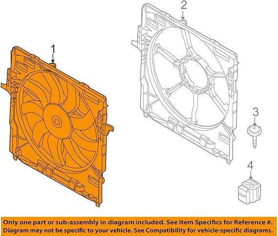 Amazon.com: Genuine BMW E70 E70N E71 Radiator Condenser Cooling Fan ...