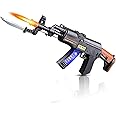 Amazon.com: Light Up Toy Machine Gun with Folding Bayonet by ...