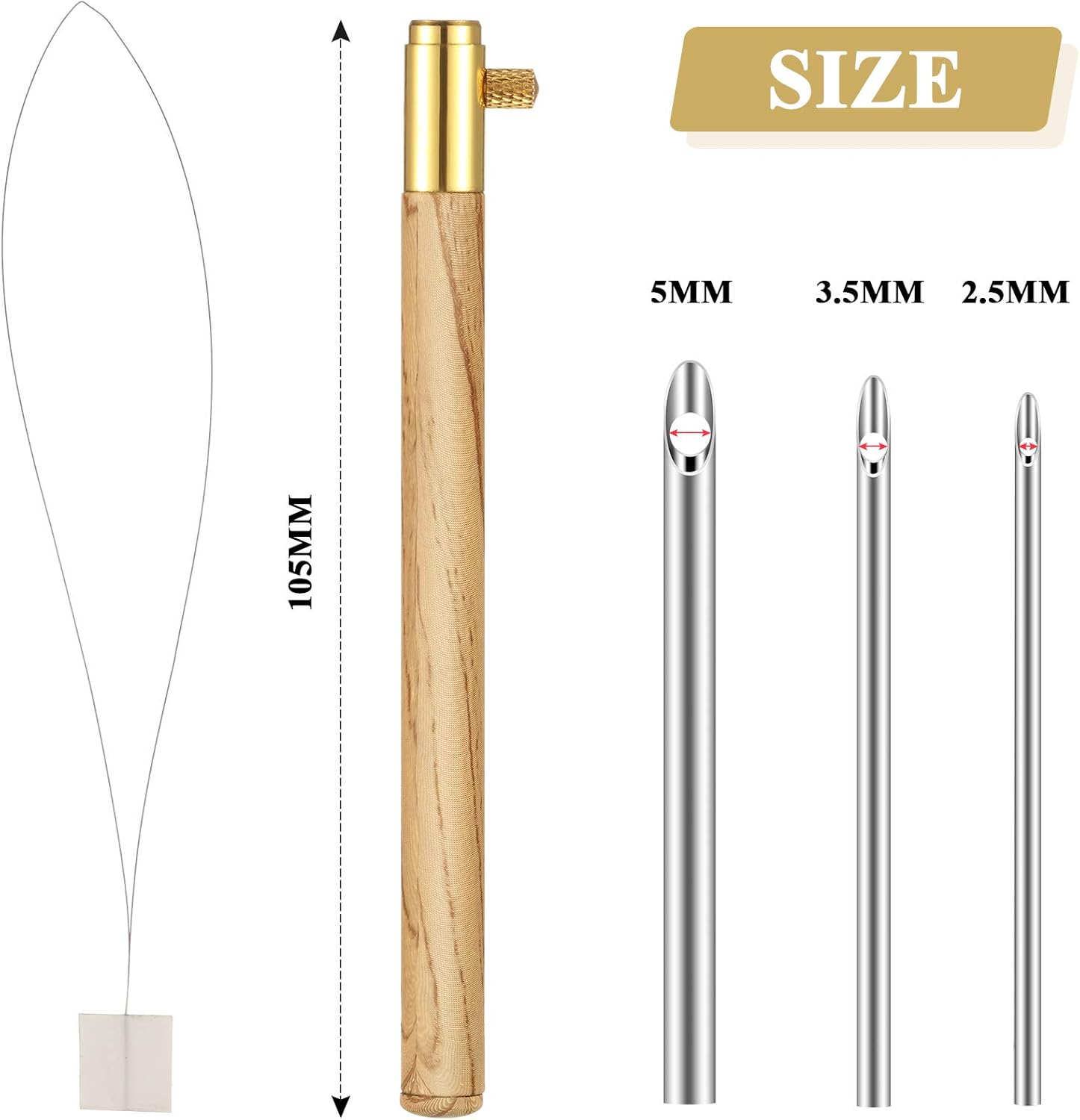 Wooden Handle Punch Needle Wooden Handle Embroidery Pens Sewing ...