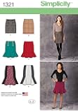 Amazon.com: Simplicity Easy-to-Sew Pattern 2451 Misses Skirts, Each in ...