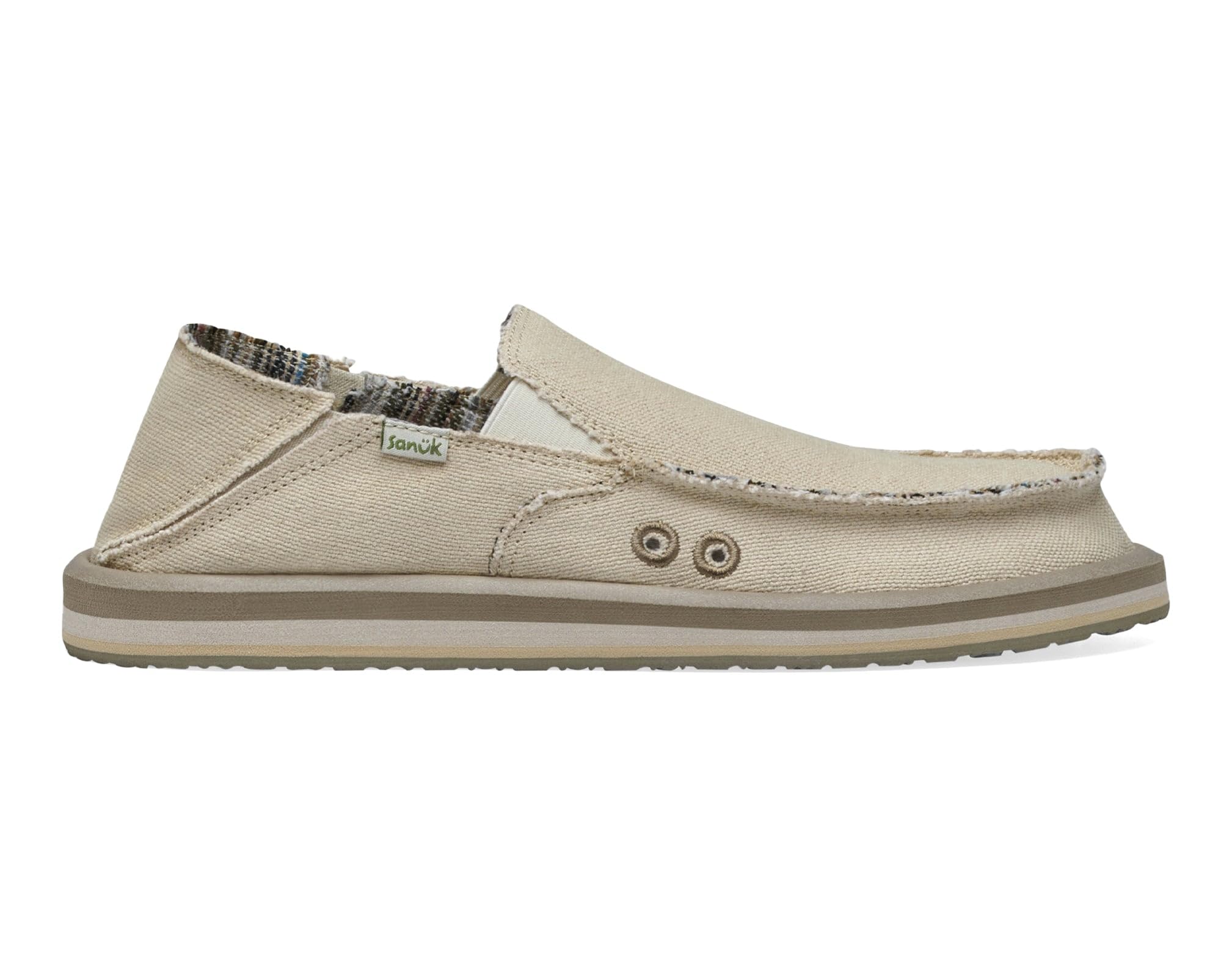Sanuk Vagabond St Soft Top Hemp - Wide Sidewalk Surfer - Men's Natural ...