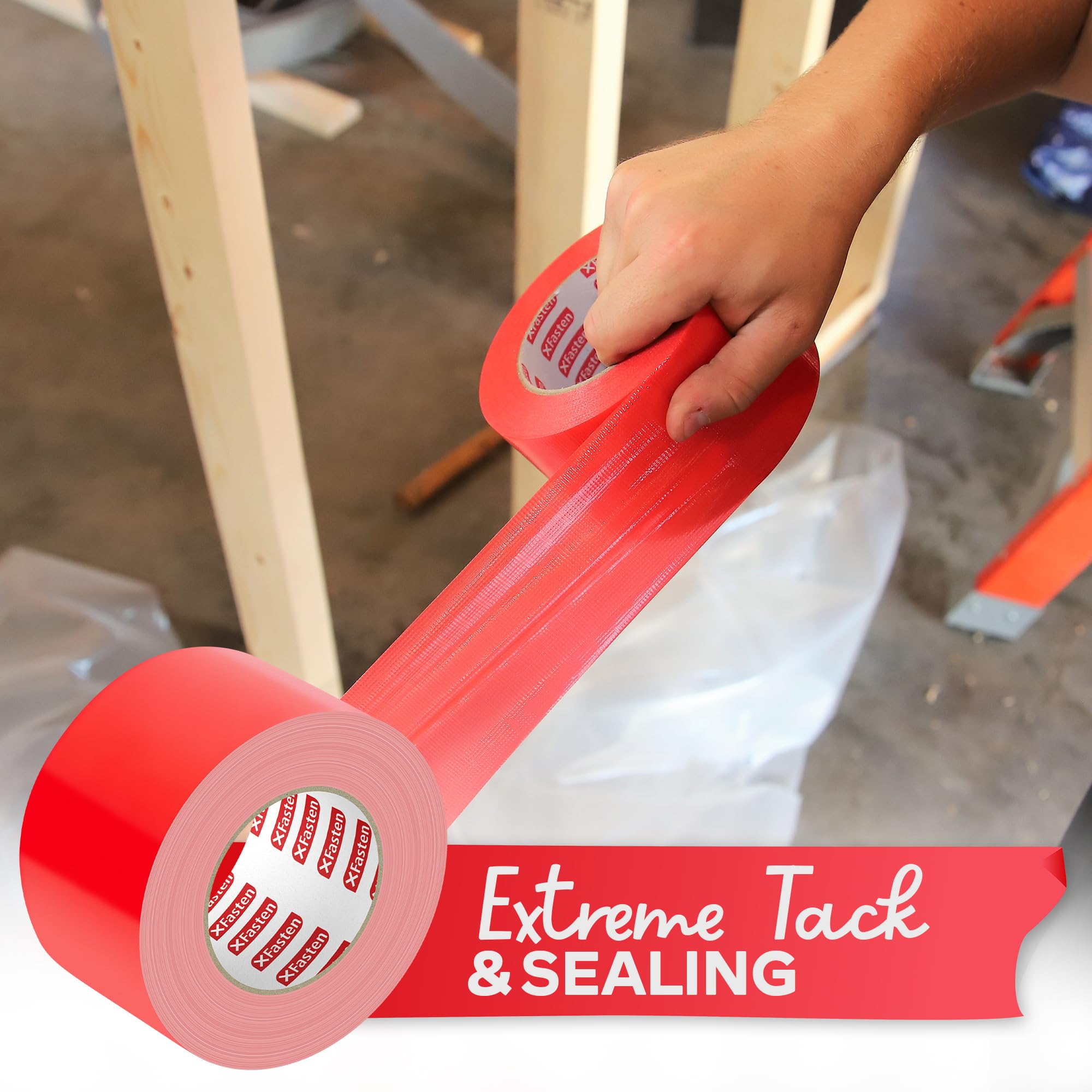 Mua XFasten Construction Sheathing Tape Red, 3" x55Yds House Seam Wrap ...