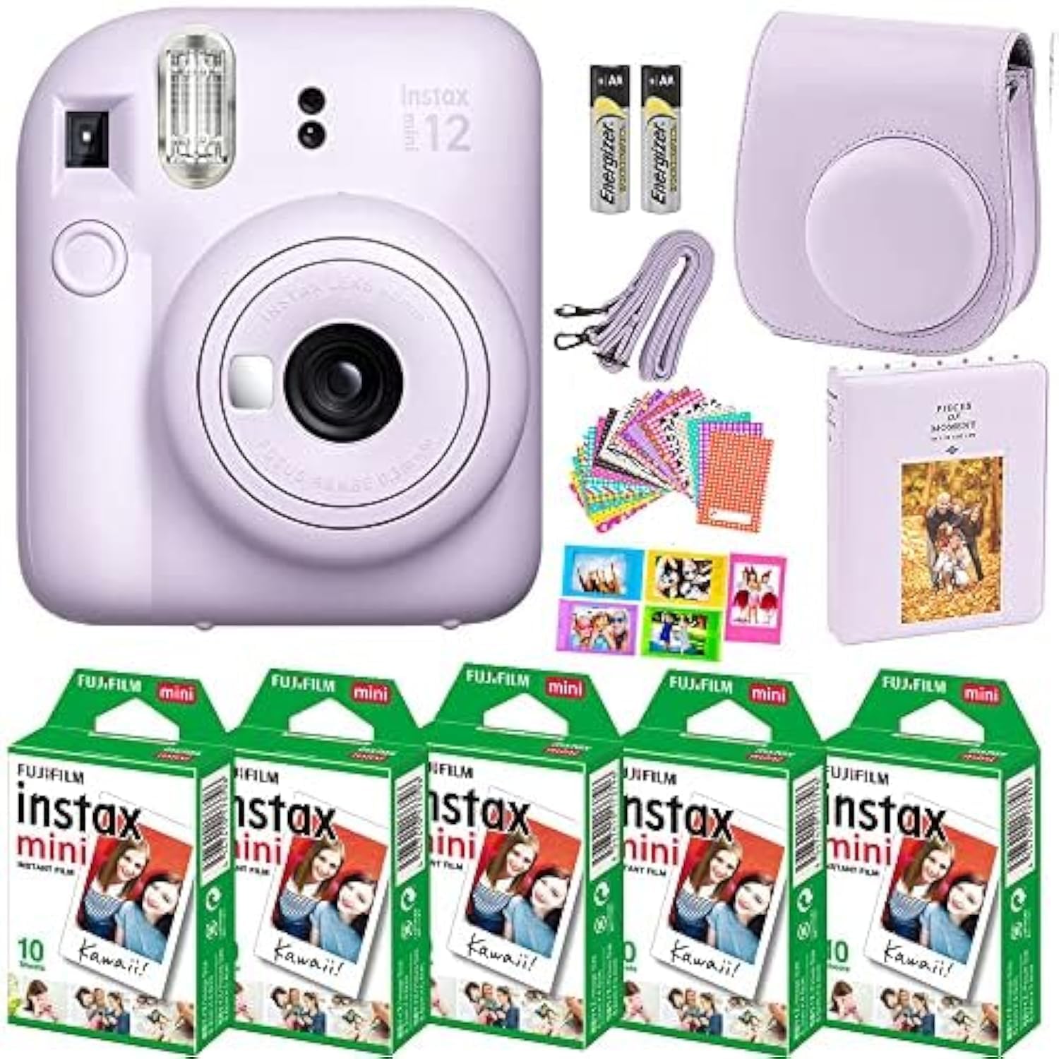 Fujifilm Instax Mini 12 Instant Camera with Fujifilm Instant Mini Film ...