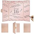 Amazon.com: Vlipoeasn Sweet 16 Birthday Guest Book Alternative, Rose ...