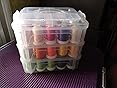 New brothread 3 Layers Stackable Clear Storage Box/Organizer for ...