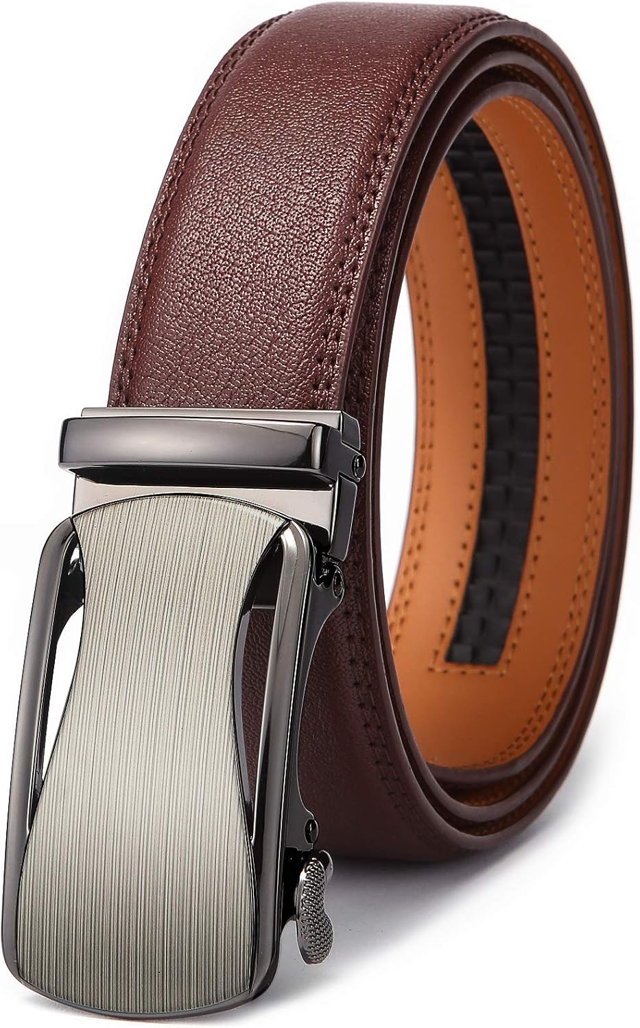 Men's Belt,BULLIANT Leather Ratchet Belt for Men Dress 1 3/8,Trim to ...