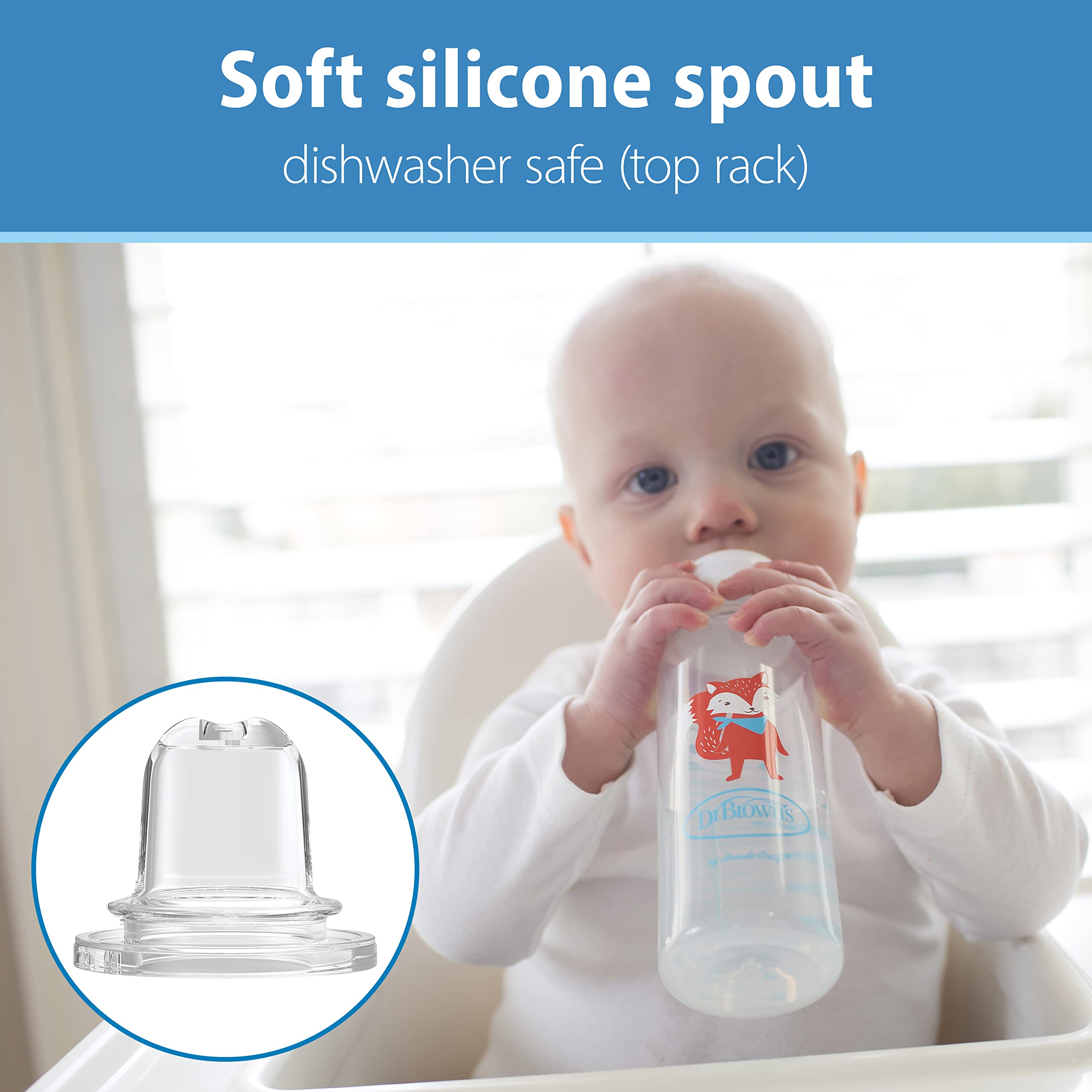 Mua Milestones Narrow Sippy Bottle, 100% Silicone Soft Sippy Spout, 8oz ...
